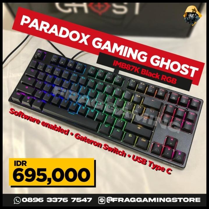 Jual Paradox Gaming Ghost Ibm87K / Ibm 87K Black Tkl Mechanical ...
