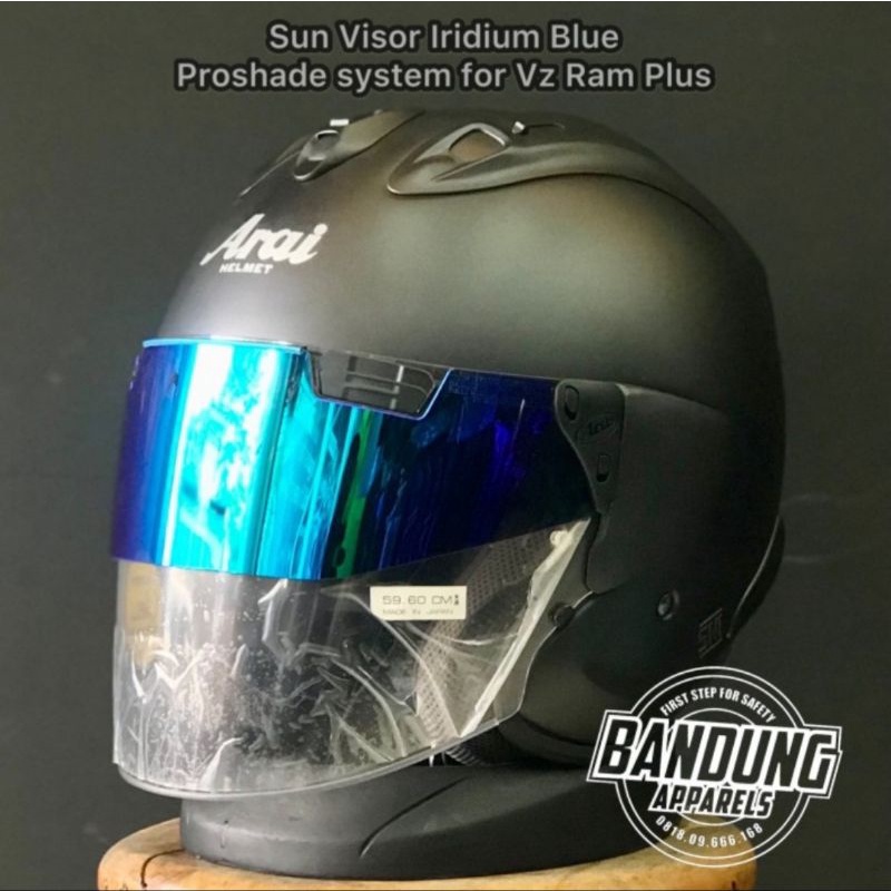 Jual Visor Kaca Helm Sun Visor Only Iridium Blue Arai Vz Ram Plus ...