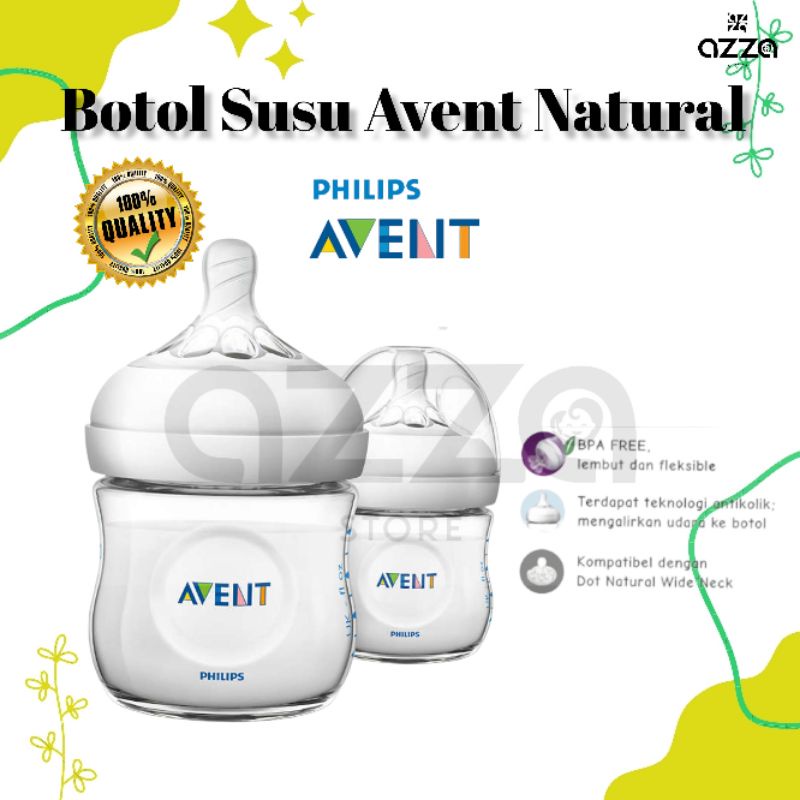 Jual BOTOL SUSU AVENT NATURAL 125ML - 260ML SINGLE NO BOX 100% ORIGINAL ...