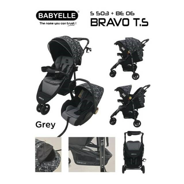 Jual Stroller BabyElle 503 Travel System Bravo dengan Car Seat / Kereta ...