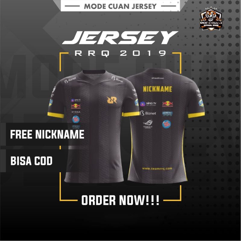 Jual Jersey Rrq 2019 Free Nickname Full Printing | Shopee Indonesia