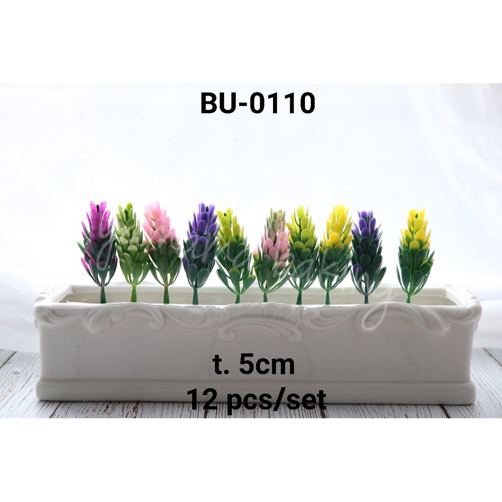 Jual BU-0110 Topper hiasan kue tart cake rumput bunga daun tanaman ...