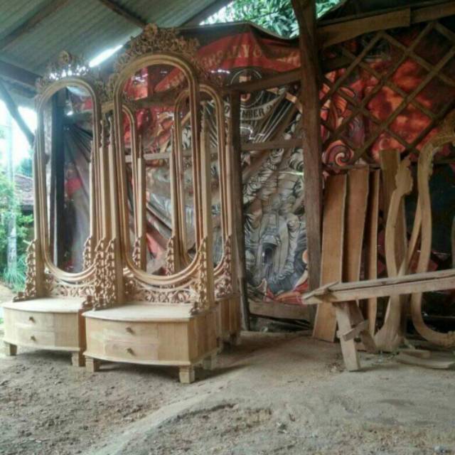 Jual Meja rias tolet modern goyang kalpataru mebel meubel furniture kayu jepara murah terbaru ...