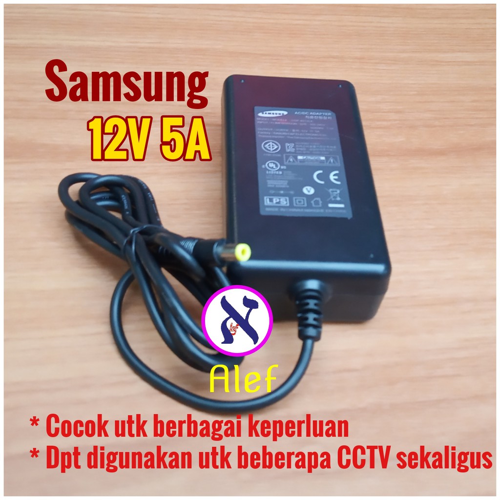 Jual Adaptor Samsung 12V 5A original power supply 12 Volt 5 ampere cctv | Shopee Indonesia