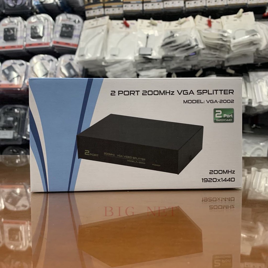 Jual VGA Splitter 2 Ports Converter (1 Input To 2 Output)/ VGA Splitter ...