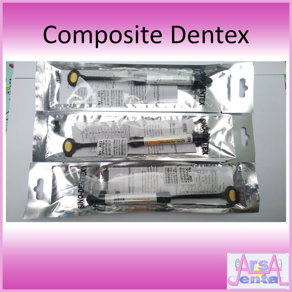 Jual COMPOSITE DENTEX DX ALL PURPOSE / LEM TAMBAL GIGI / LEM VENEER | Shopee Indonesia