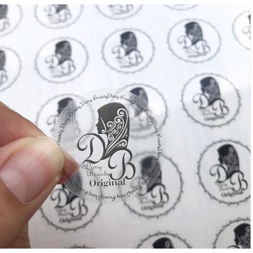 Jual Sticker Label Toko Transparan murah, cetak sticker bening, cetak ...