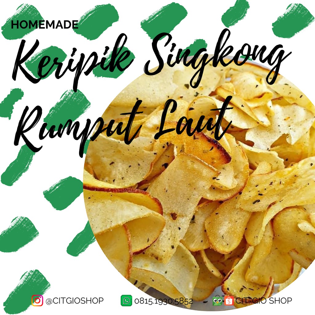 Jual KERIPIK SINGKONG RUMPUT LAUT HOMEMADE 500gr | Shopee Indonesia