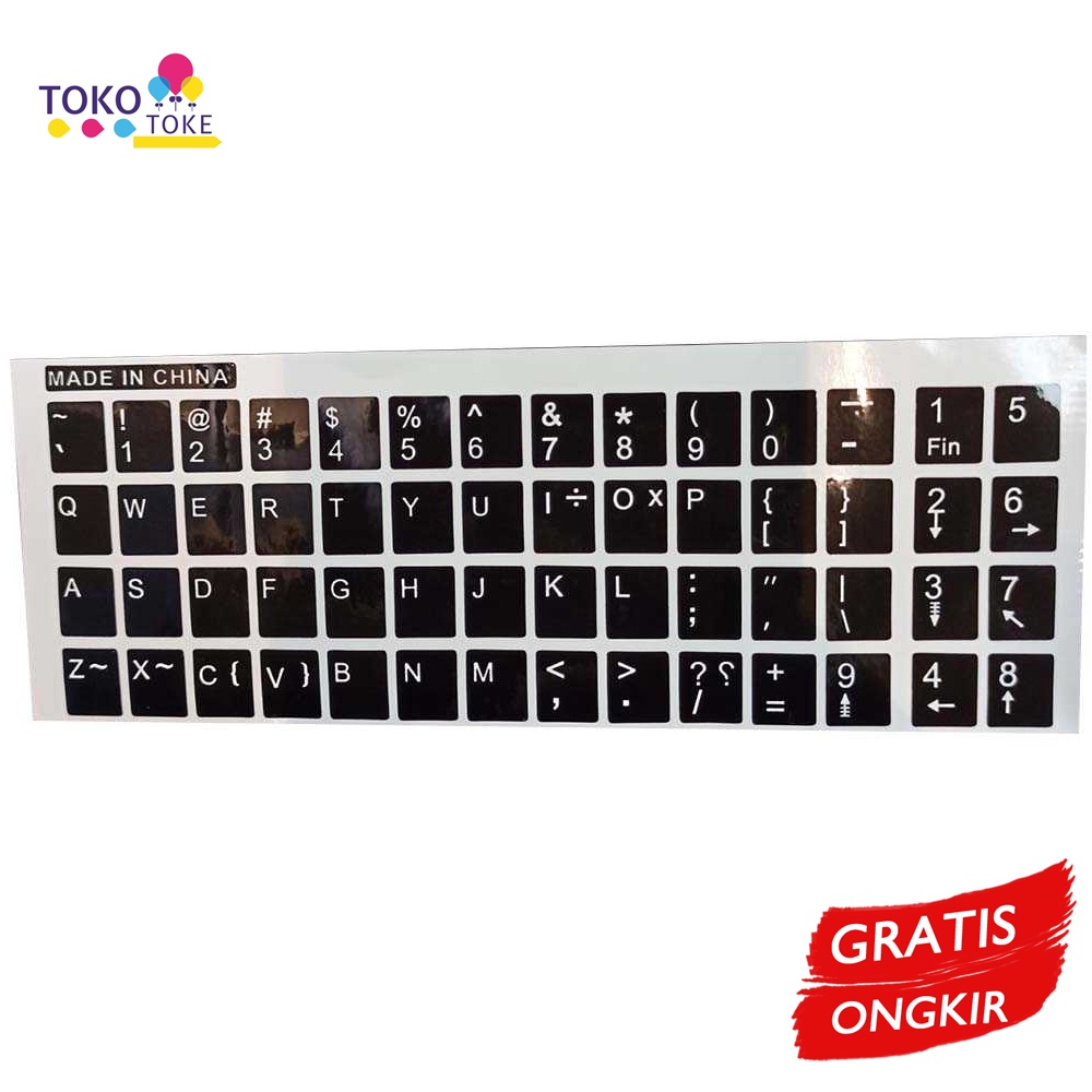 Jual Stiker Keyboard Laptop Komputer Inggris English Layout Sticker for ...