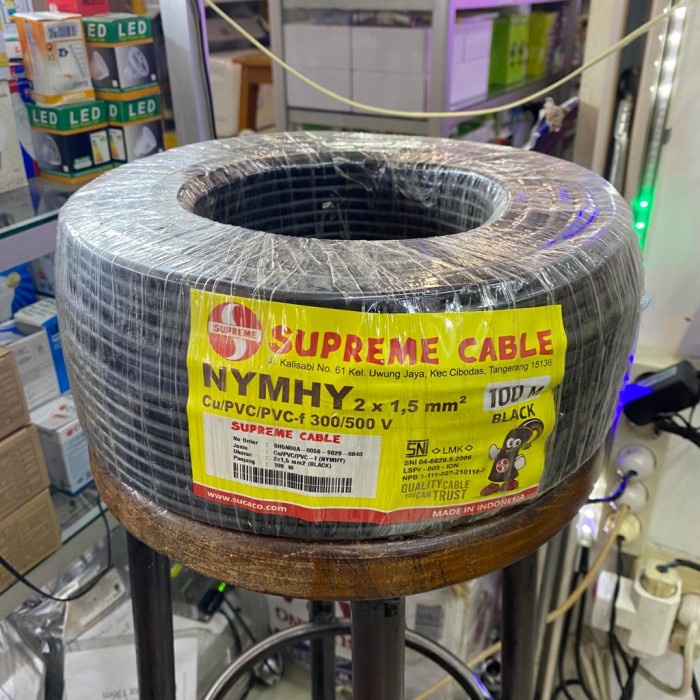 Jual SUPREME Kabel SERABUT NYYHY/NYMHY 2x1,5 mm 100 m meter | Shopee Indonesia