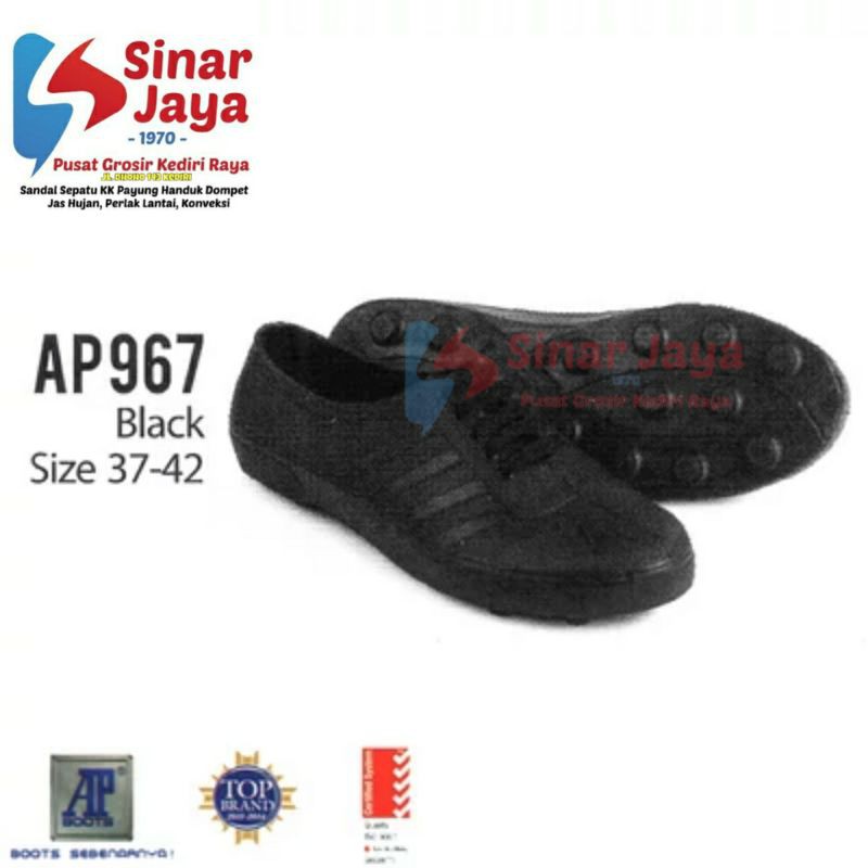 Jual AP 967 Hitam. AP pul hitam. sepatu bola sawah. sepatu bola ...