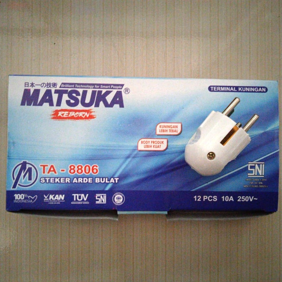 Jual Steker Arde Matsuka 8806 / Steker matsuka / steker bulat matsuka ...