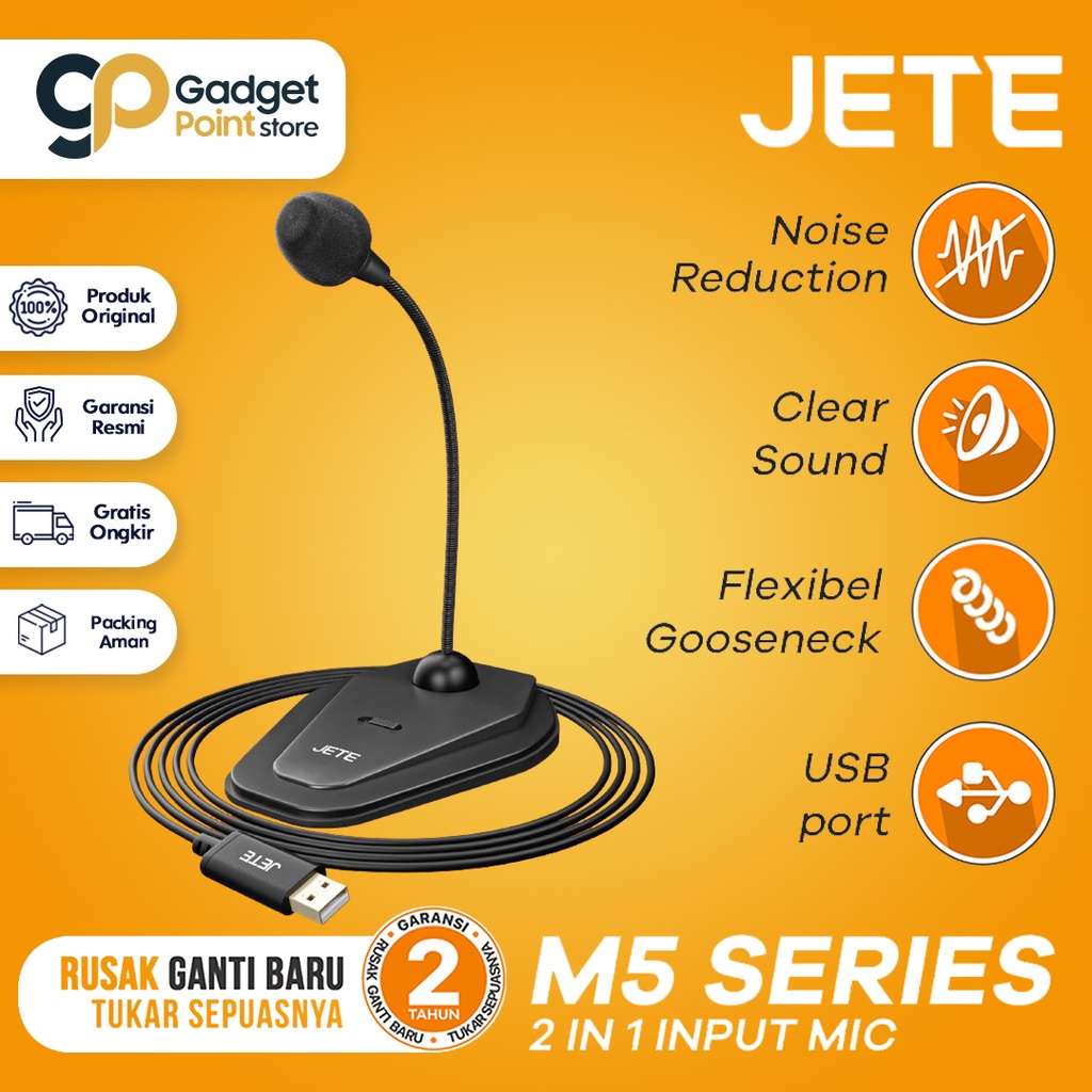 Jual Mic Rapat Desktop Microphone USB JETE M5 - Garansi 2 Tahun ...