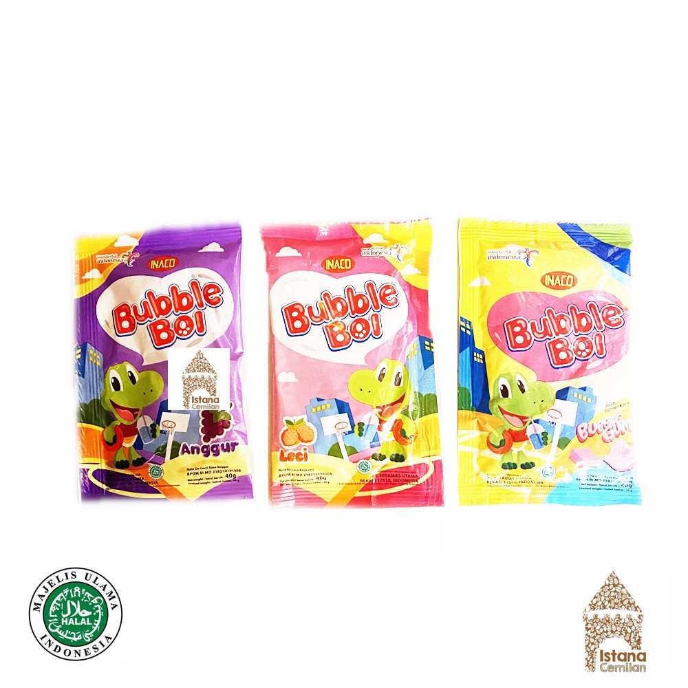 Jual Inaco Bubble Boi Jelly Nata de Coco Sari Kelapa 40 Gram | Shopee Indonesia