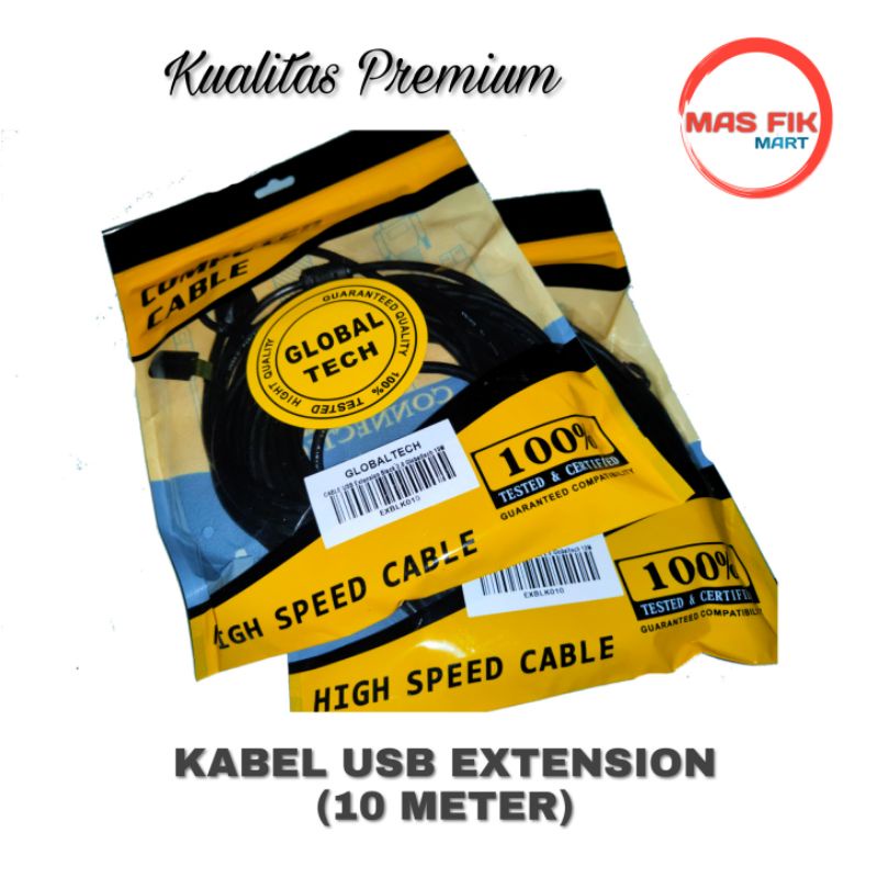 Jual KABEL USB SAMBUNGAN/ EXTENSION/ USB MALE FEMALE 10 METER | Shopee ...