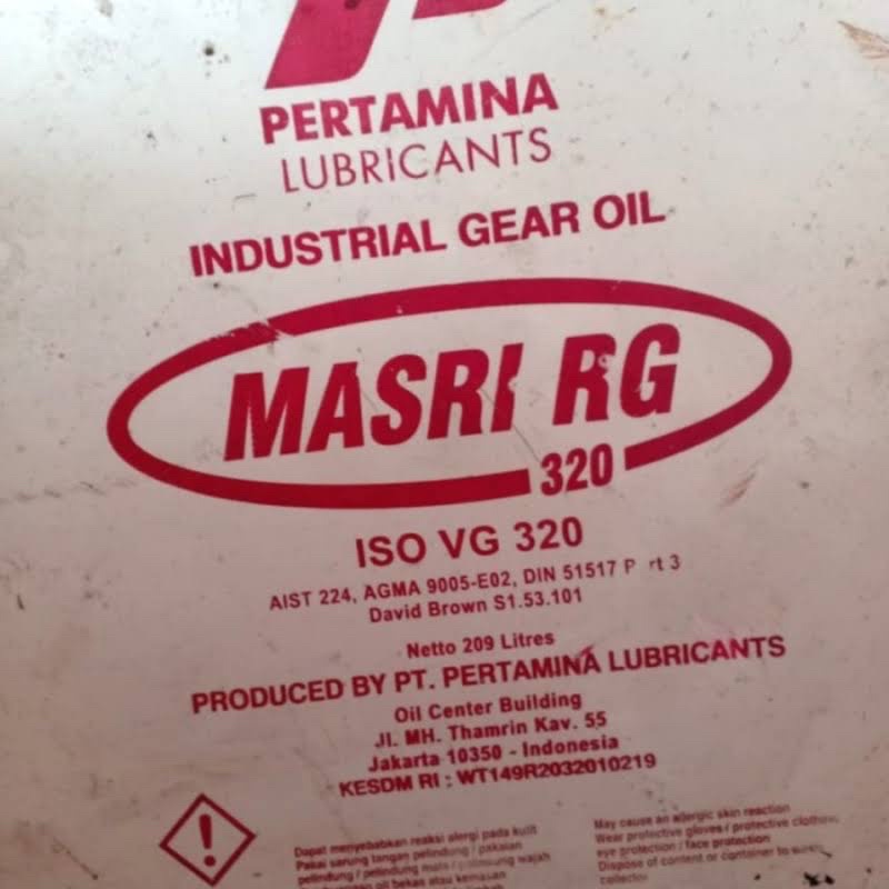 Jual Oli Pertamina Masri RG 320 ISO VG 320 Pelumas 209Liter | Shopee Indonesia