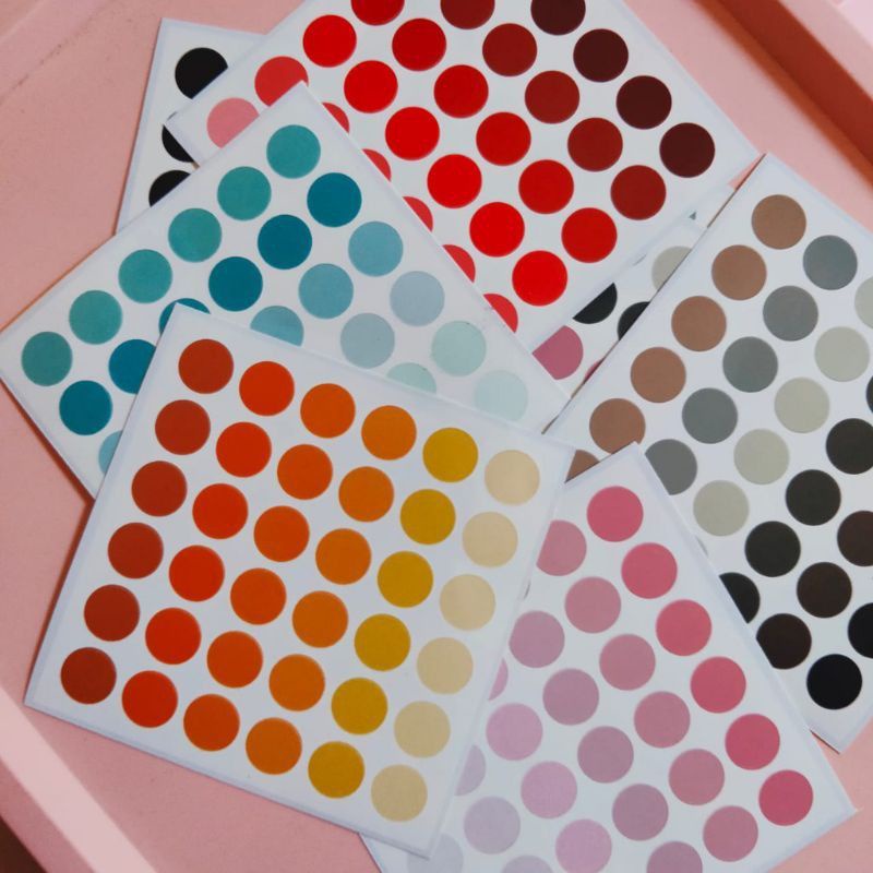 Jual GAEKOPEDIA || Sticker basic small circle bulat color tones stiker ...