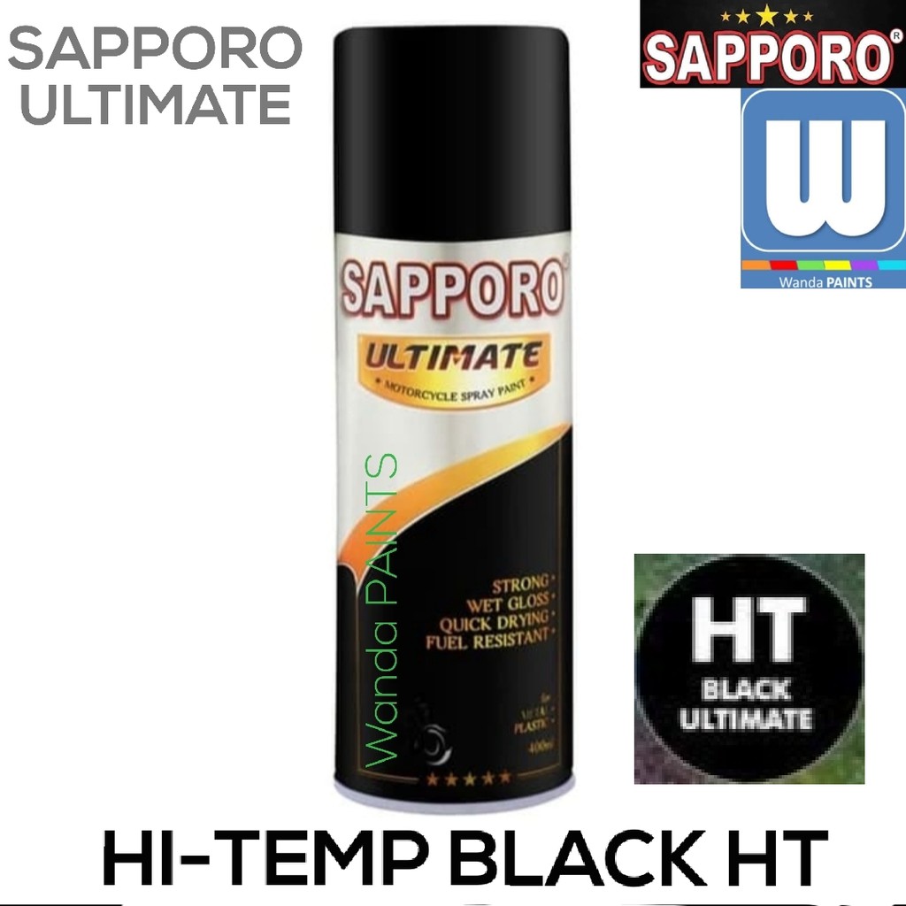 Jual SAPPORO ULTIMATE Hi Temp Black HT (400cc) | Shopee Indonesia