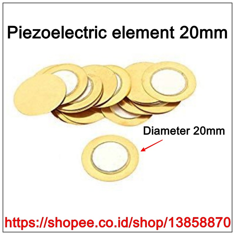 Jual Piezo electric Ceramic 20mm Buzzer Element Sounder Sensor Sound | Shopee Indonesia