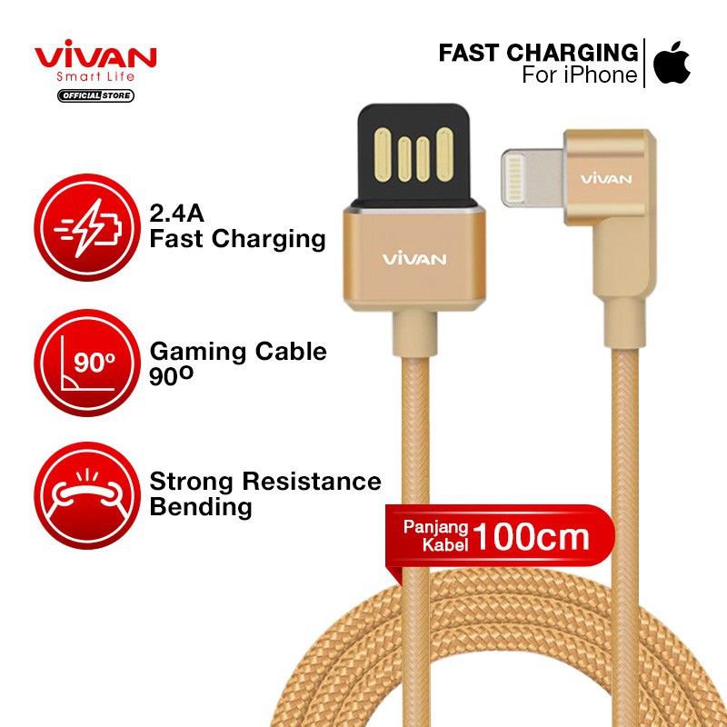 Jual Vivan Kabel Data Gaming Kabel Data iPhone - Original BWL100 Iphone ...