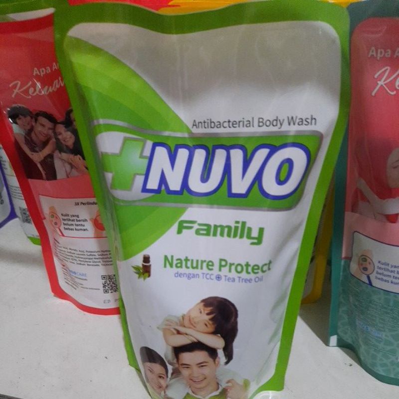 Jual AHZA NUVO ANTIBACTERIAL FAMILY ACTIVE BODYWASH 400ML SABUN MANDI ...