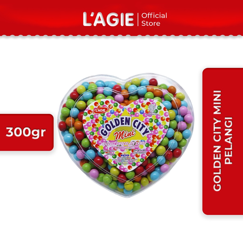 Jual Lagie Coklat Biskuit Golden City Mini Pelangi 300gr | Shopee Indonesia