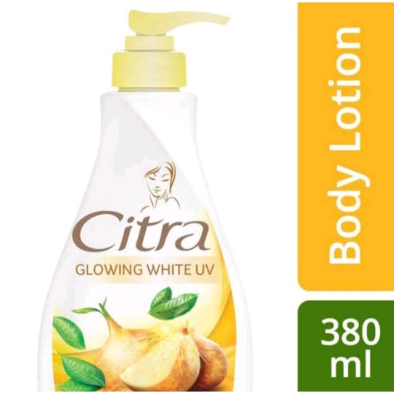 Jual CITRA Hand Body Lotion Glowing White UV 380ml | Shopee Indonesia