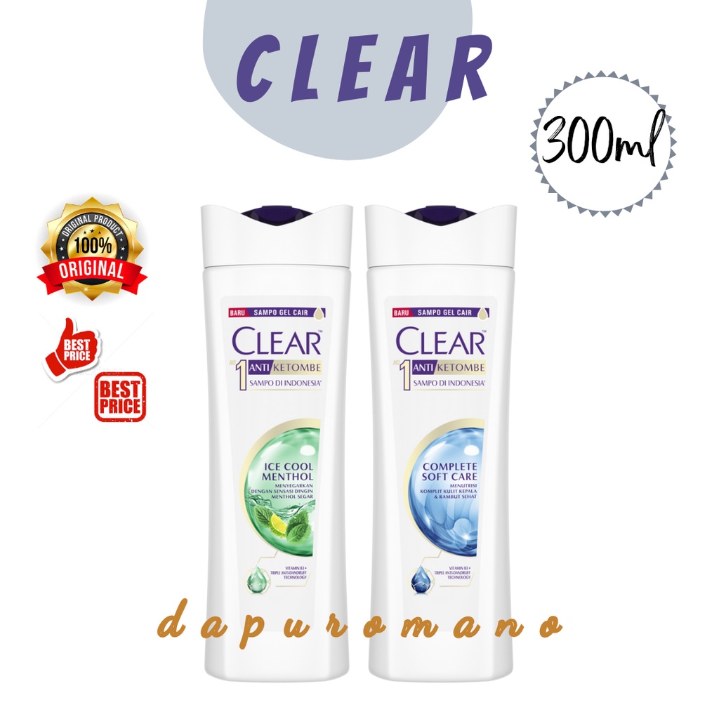 Jual Clear Shampoo 300 ML Kemasan Besar | Shopee Indonesia