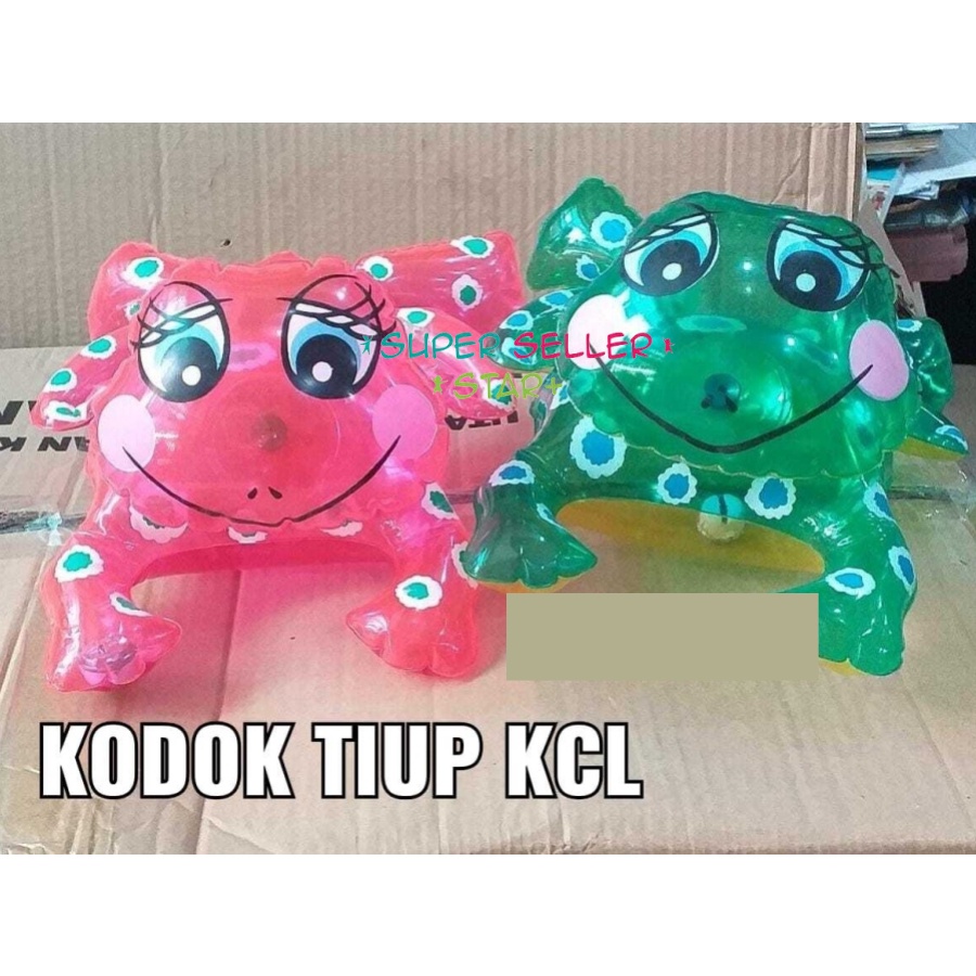 Jual Mainan Balon Tiupan Boneka Kodok Kecil / Katak Bahan PVC SNI ...