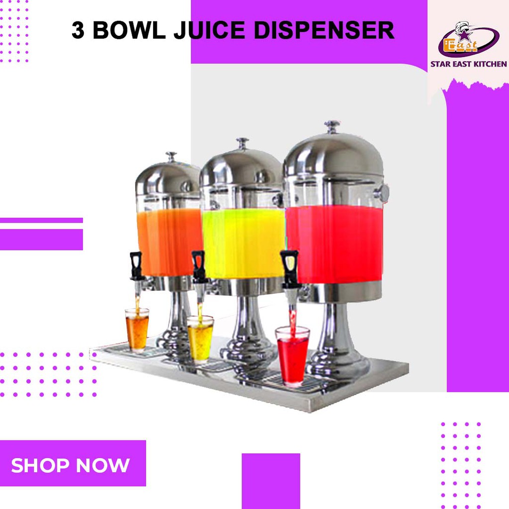 Jual Juice Dispenser Jus Tower 8 Ltr Stainless Triple | Shopee Indonesia