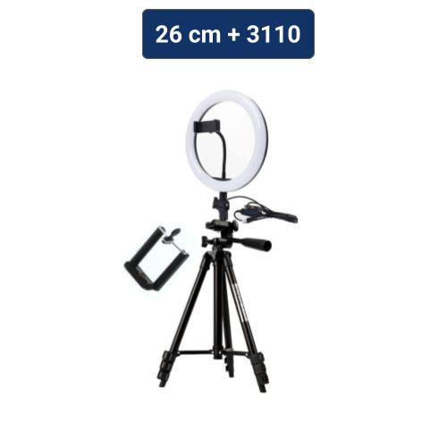Jual Lelebest Ringlight 26cm + Tripod 3110 Selfie Make Up Live Vlog ...