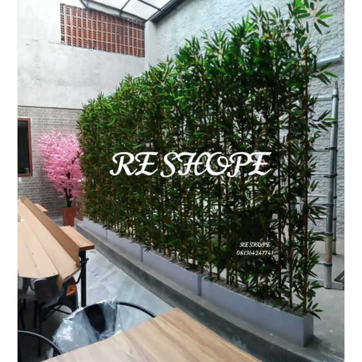 Jual Bunga plastik partisi tinggi 2mtr /bambu/partisi bambu tinggi 2mtr ...