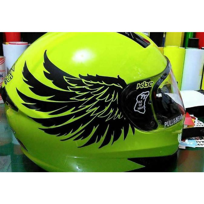 Jual cutting sticker sayap helm kanan kiri sepasang satu warna Original ...