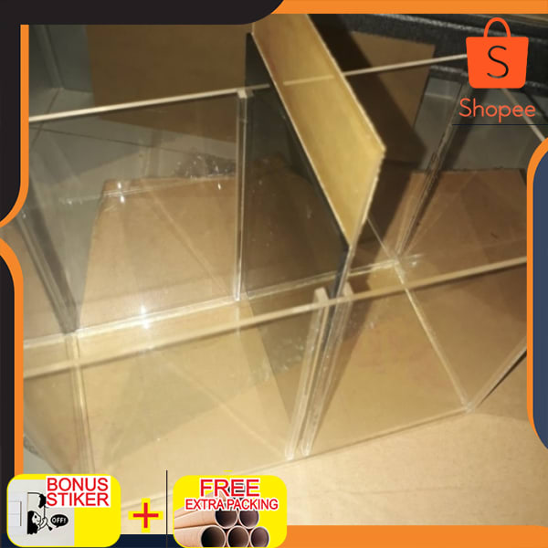 Jual aquarium soliter akrilic 2 ruang sekat 2 ukuran T 15 P20 L 10 ...