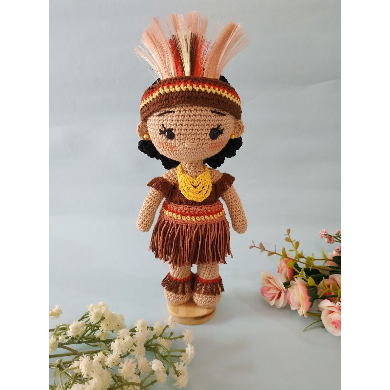 Jual Boneka rajut handmade adat Papua cocok untuk souvenir, kado dan ...