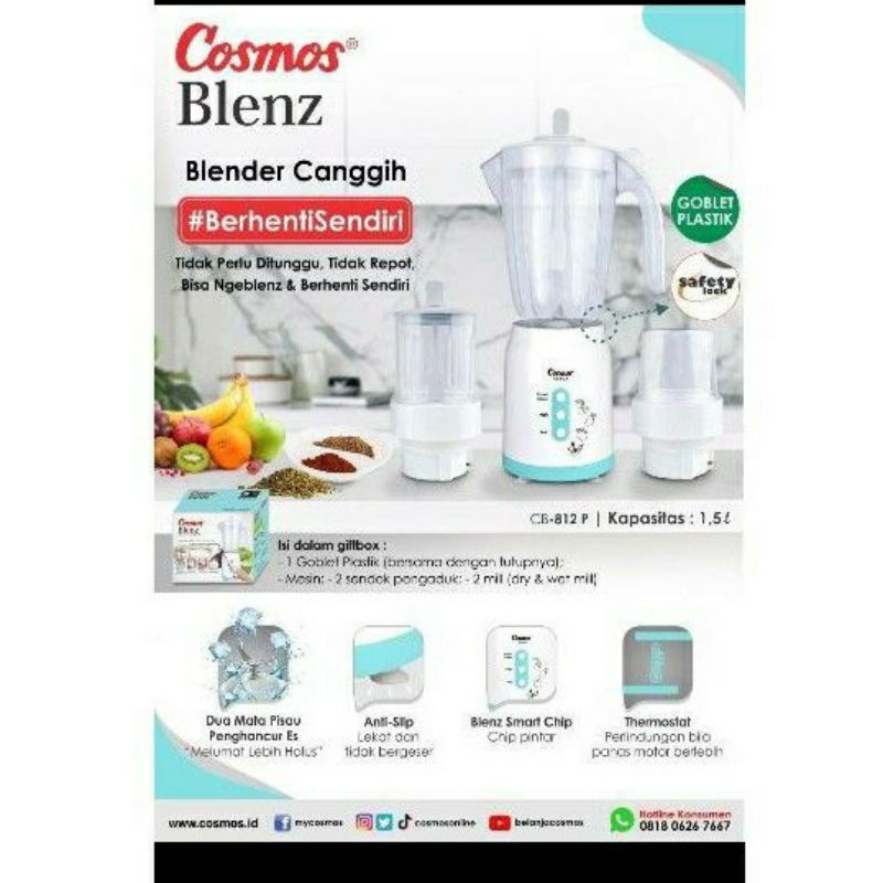 Jual Blender Cosmos CB-812P (Plastik) | Shopee Indonesia