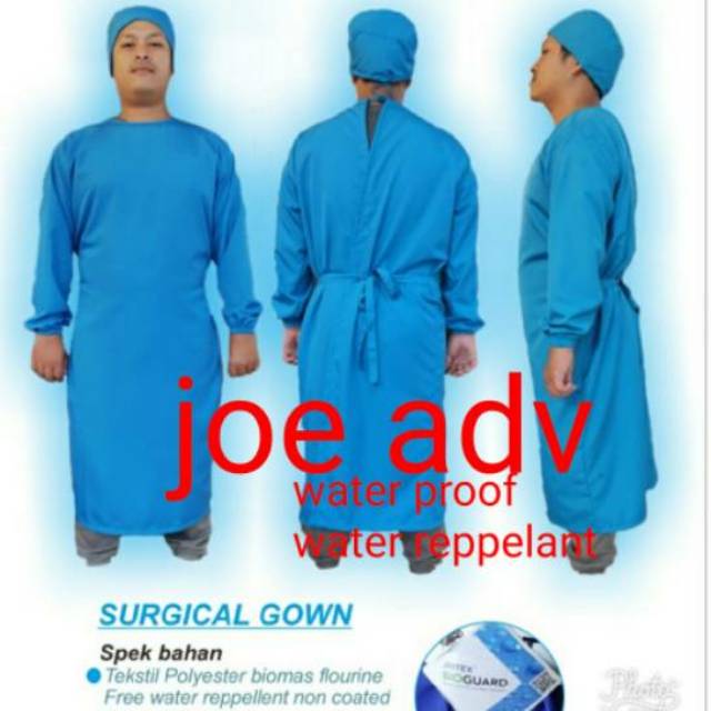 Jual Surgical gown baju apd medis isolasi virus corona pakaian perawat ...