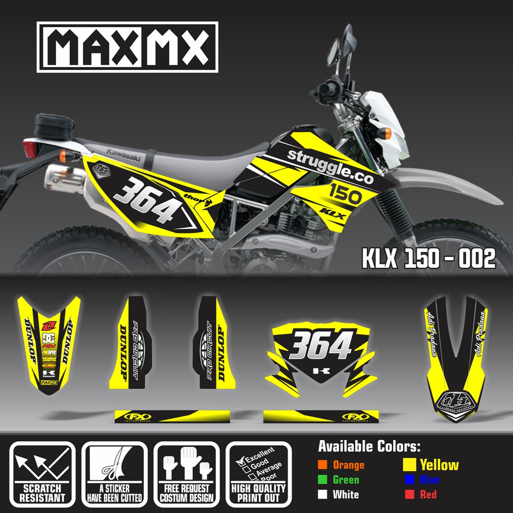 Jual Decal Stiker KLX 150 Dekal Sticker Striping Custom Full Body KLX ...