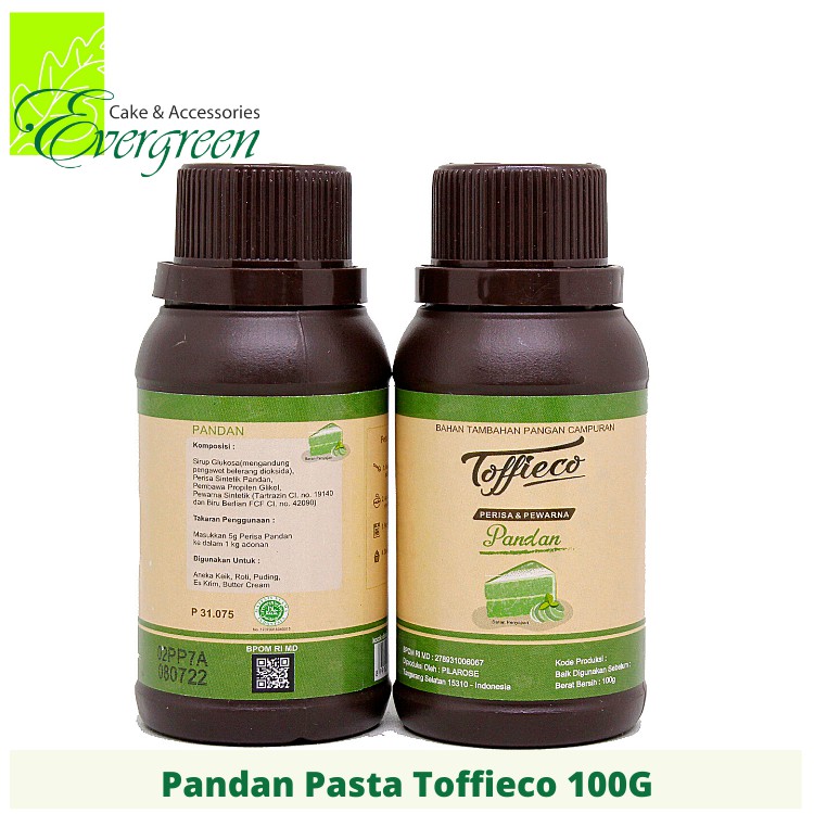 Jual Pandan Pasta Toffieco 100 G | Shopee Indonesia