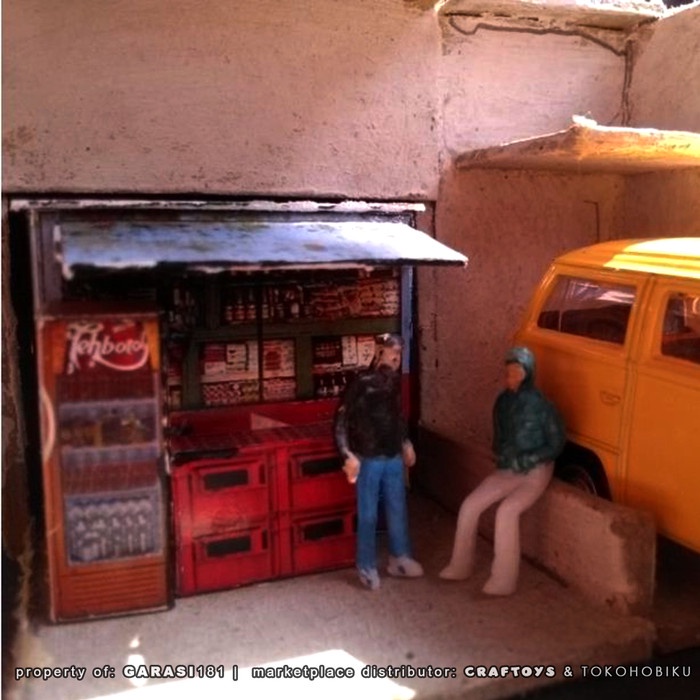 Jual diecast-track-bangunan- diorama diecast skala 64 - miniatur kios ...