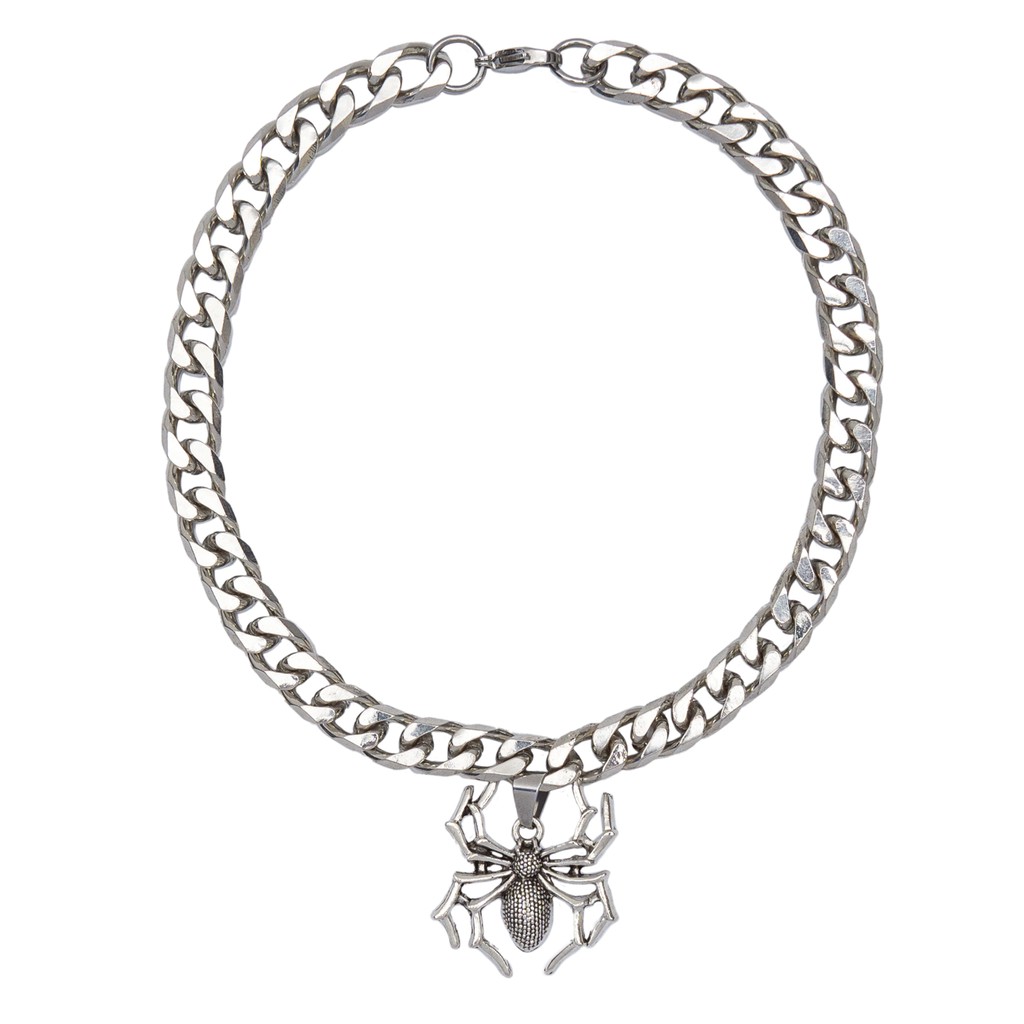Jual SPIDER CHAIN NECKLACE SILVER | Shopee Indonesia