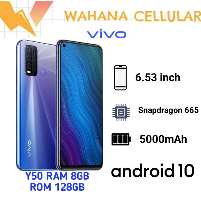 Jual HP VIVO Y50 8/128 GB - FIFO Y 50 RAM 8GB INTERNAL 128GB GARANSI ...