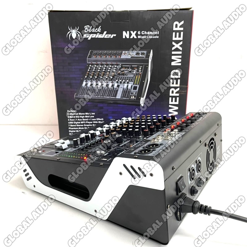 Jual Power Mixer Black Spider NX6 6Channel Original Mixer Console Nx 6 ...