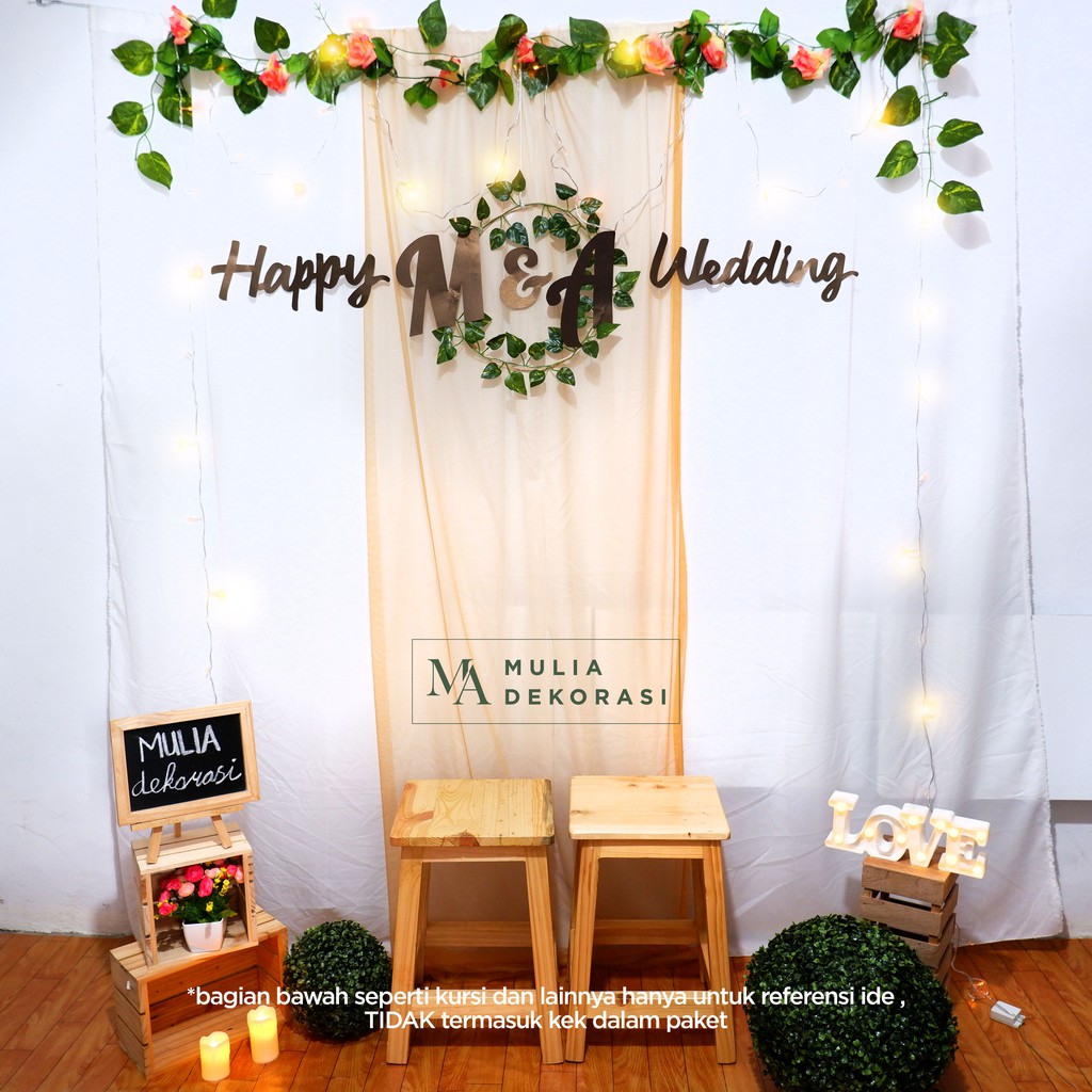 Jual Dekorasi Lamaran Tunangan Backdrop Nikahan PhotoBooth DIY Akad ...