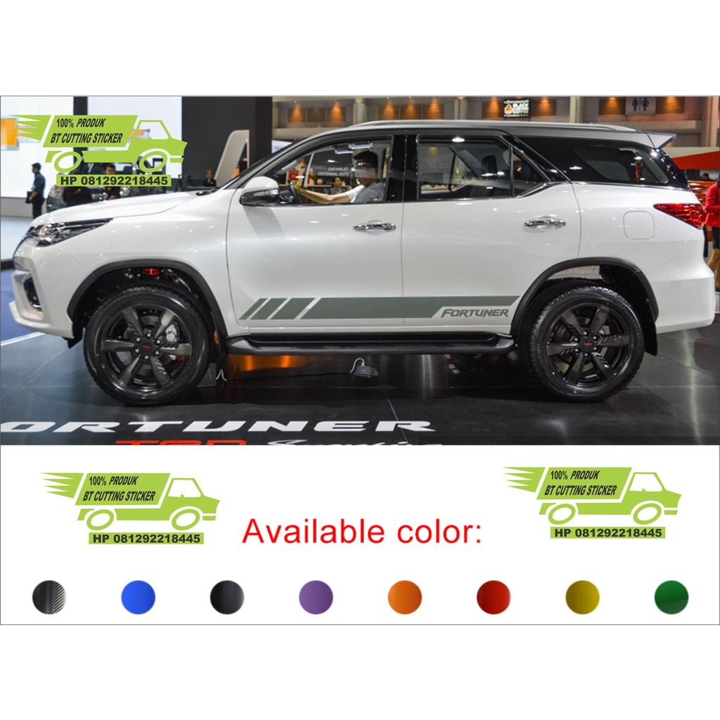 Jual BT sticker mobil toyota fortuner sticker mobil fortuner sticker ...