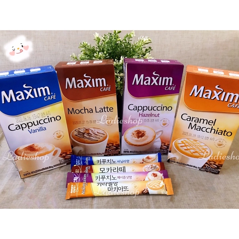 Jual MAXIM Coffee - Kopi Korea Rasa Cappucino Hazelnut, Cappucino ...