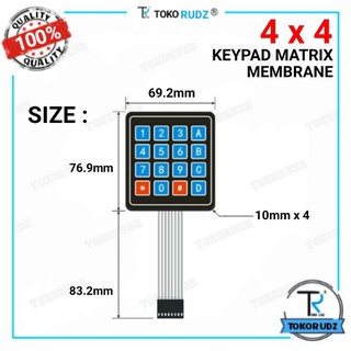 Jual Tombol Keypad Membran 4x4 Matrix Arduino Key Pad Membrane 4 x 4 ...