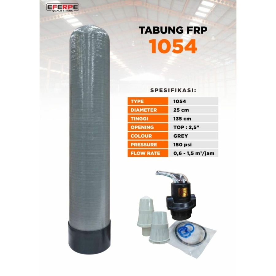 Jual Tabung Filter Media FRP 1054 Nanotec + Head 3 Way Valve | Shopee ...