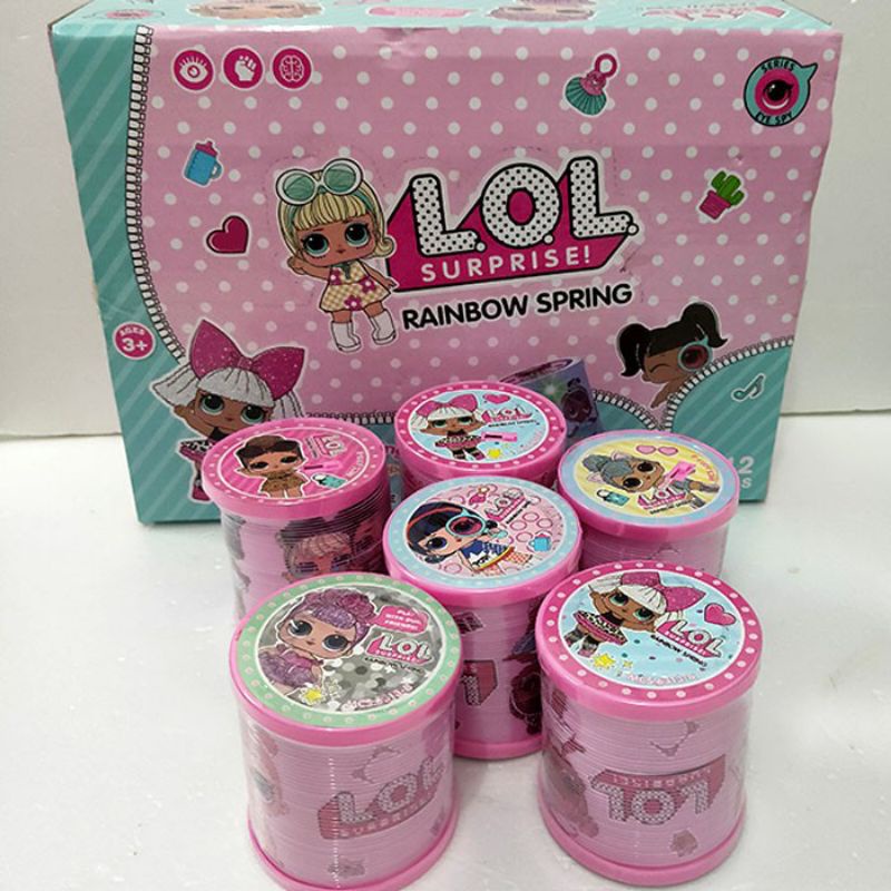 Jual mainan yoyo rainbow spring lol warna warni nyala diameter 6cm | Shopee Indonesia