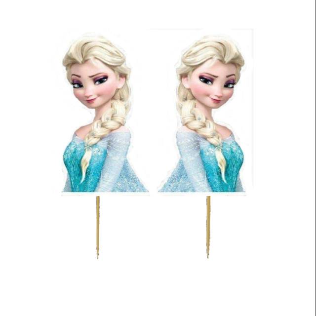 Jual Topper Cake/Cupcake, Hiasan Kue Ulang Tahun, Motif Frozen Elsa ...